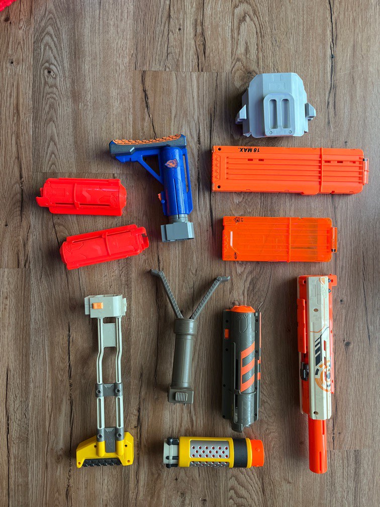 Nerf Attachments and Clips (Includes free Magnus nerf gun), Hobbies ...