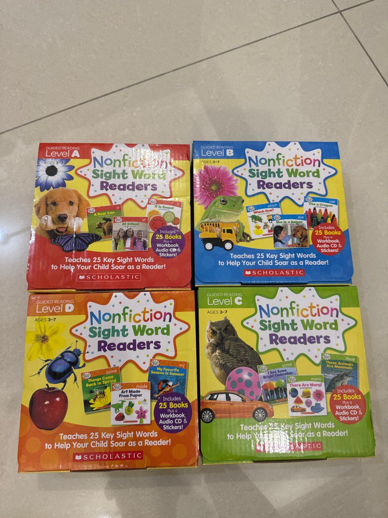 Nonfiction Sight Word Readers Level A - D (whole set), Hobbies & Toys ...