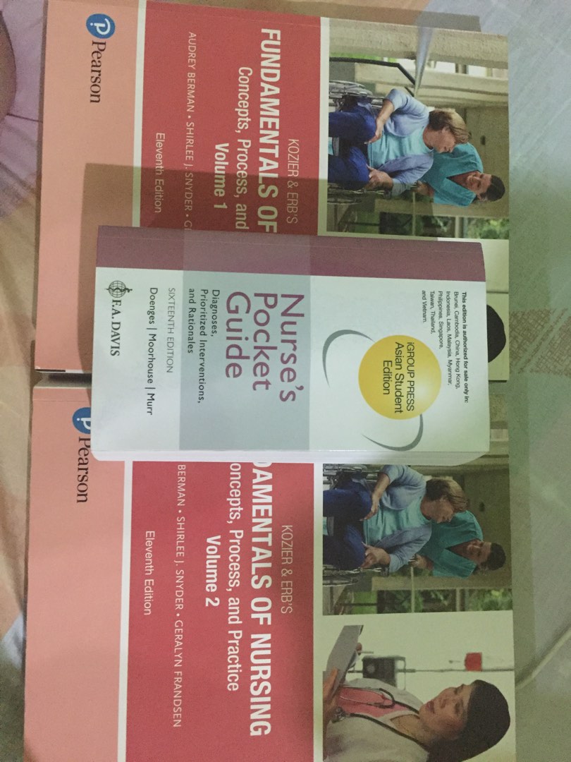 nursing books bundle (fundamentals of nursing vol.1-2, nursing pocket ...