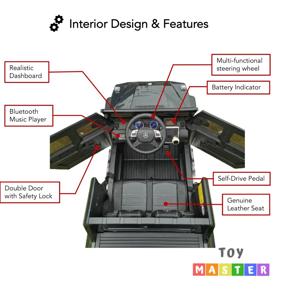 Official Toy Master Mercedes Benz AMG G63 6x6 Children / Kids Electric ...