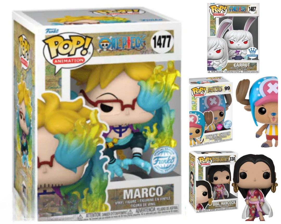 (Last Set) Funko Pop! Animation: One Piece - Marco #1477 + 2 One Piece ...