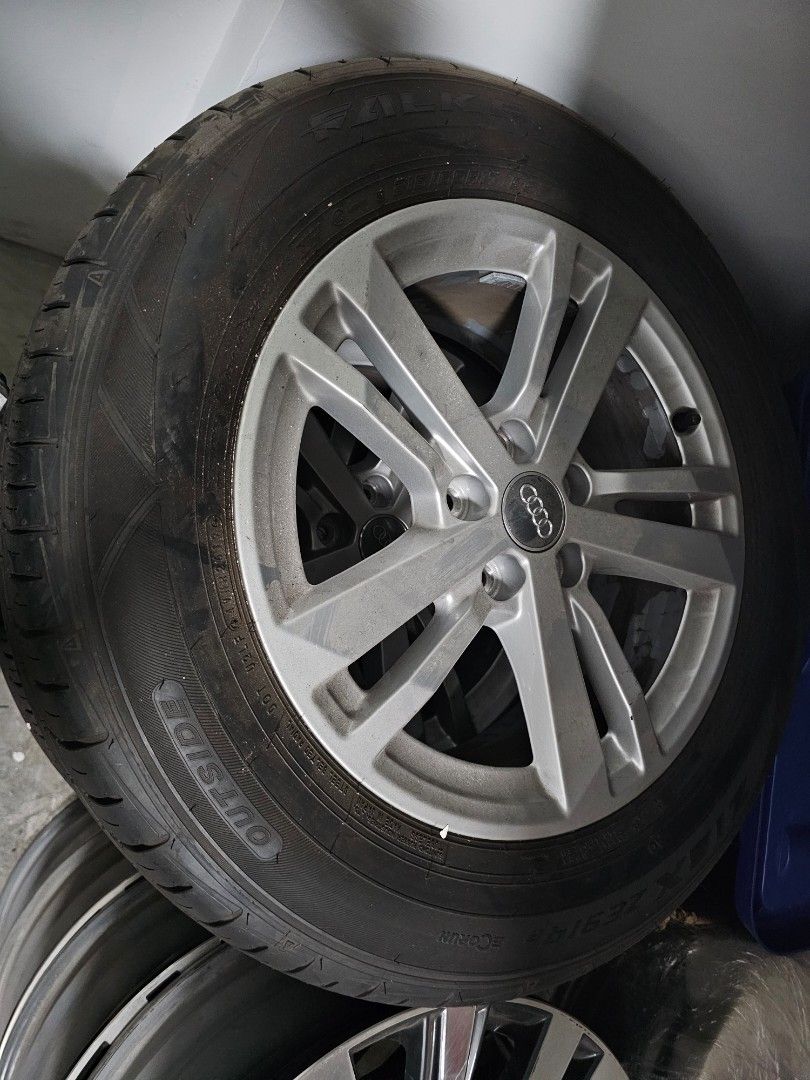 Original Audi Q3 Rims with Tyres 5 X 112 PCD, Car Accessories, Tyres ...