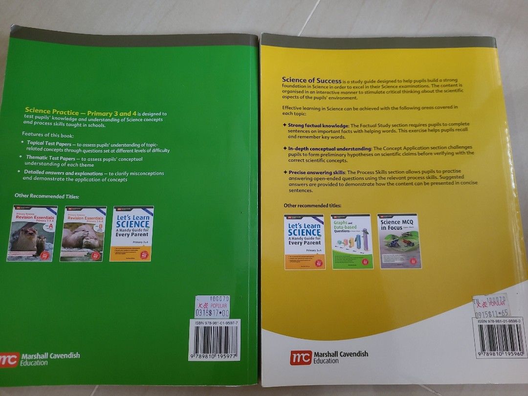 P3 and P4 Science Assessment Books (based on 2014 Syllabus), Hobbies ...