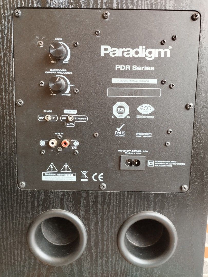 Paradigm PDR80 subwoofer, Audio, Soundbars, Speakers & Amplifiers on ...