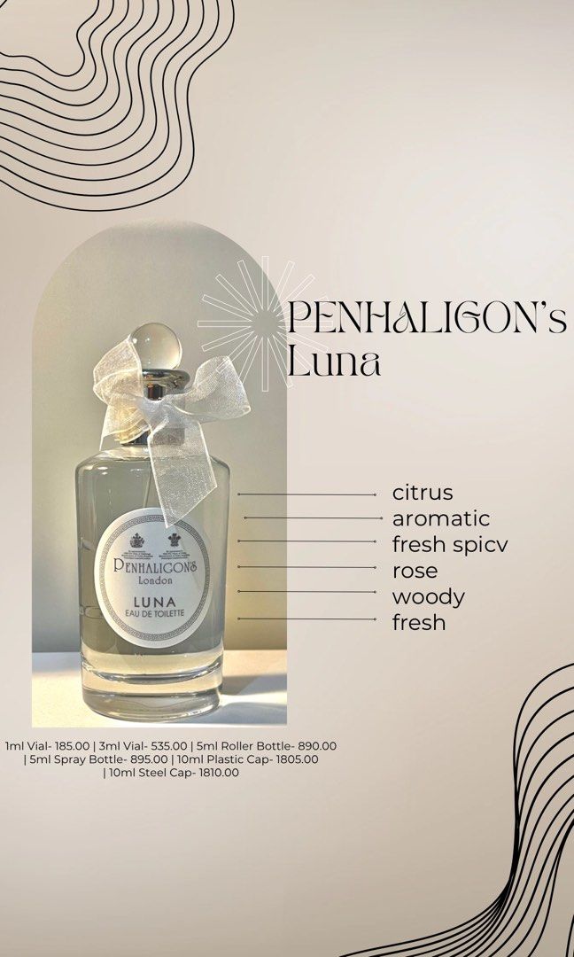 PENHALIGON’S Luna | 1ml, 3ml, 5ml, 10ml Decants, Beauty & Personal Care ...
