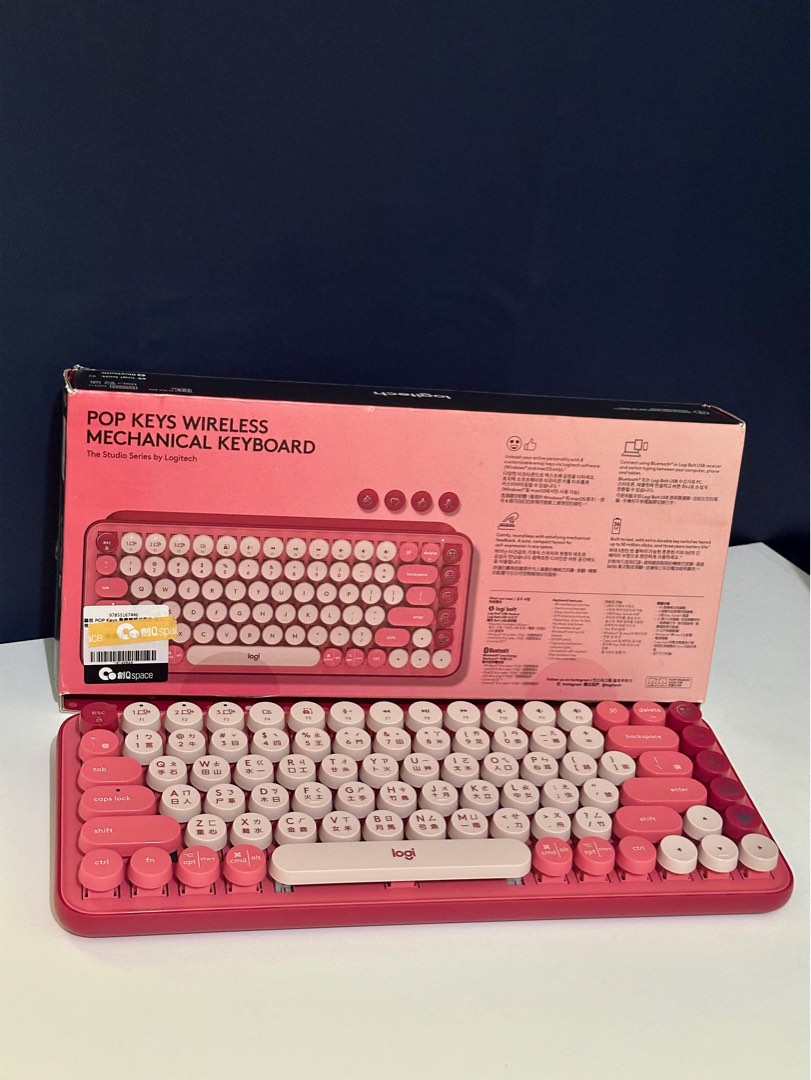 PINK Logitech Pop Mechanical Keyboard, Computers & Tech, Parts ...