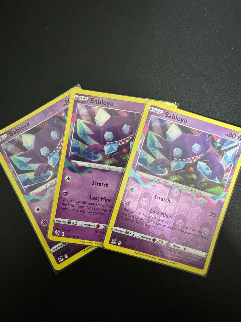 Playable Pokemon cards Deck TCG Trainers Sableye, Hobbies & Toys, Toys ...