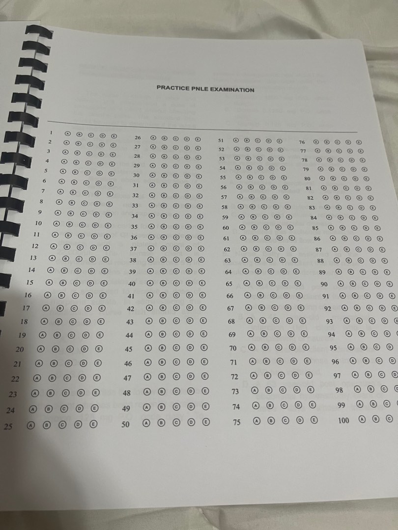 PNLE QUESTION AND ANSWER PRACTICE BOOK WITH RATIONALE REVIEWER NURSING ...