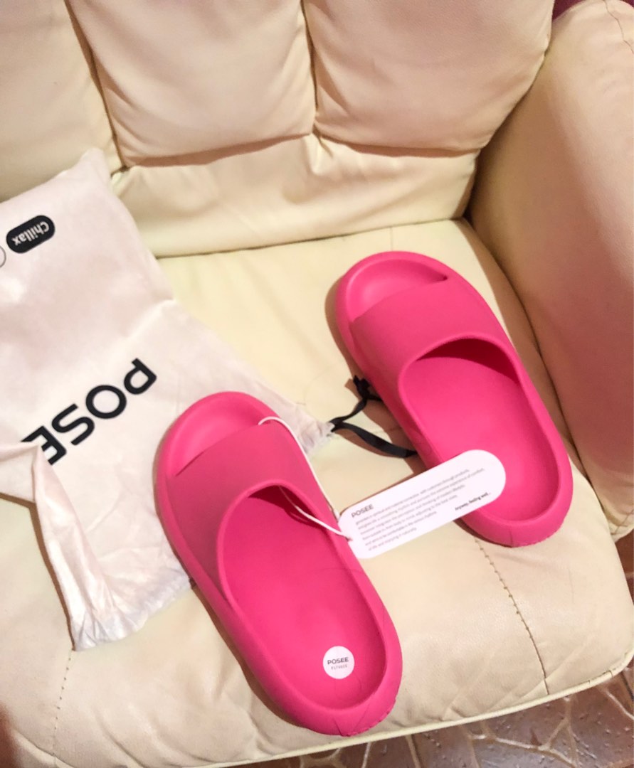 Posee Pink Slipper Platform Sandal, Women's Fashion, Footwear, Flats ...