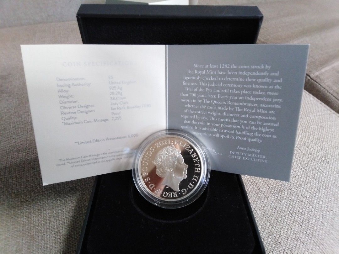 PTP-ADMIN HRH THE PRINCE PHILIP DUKE OF EDINBURGH 5 POUND PROOF SILVER ...