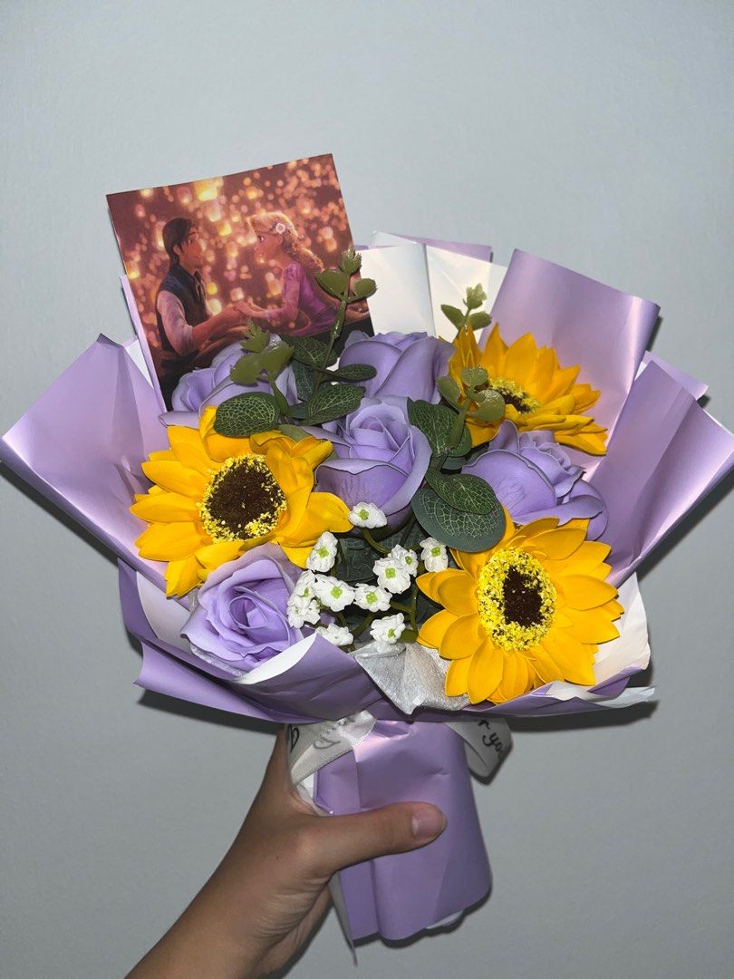 Rapunzel Inspired Bouquet, Hobbies & Toys, Stationery & Craft, Flowers ...