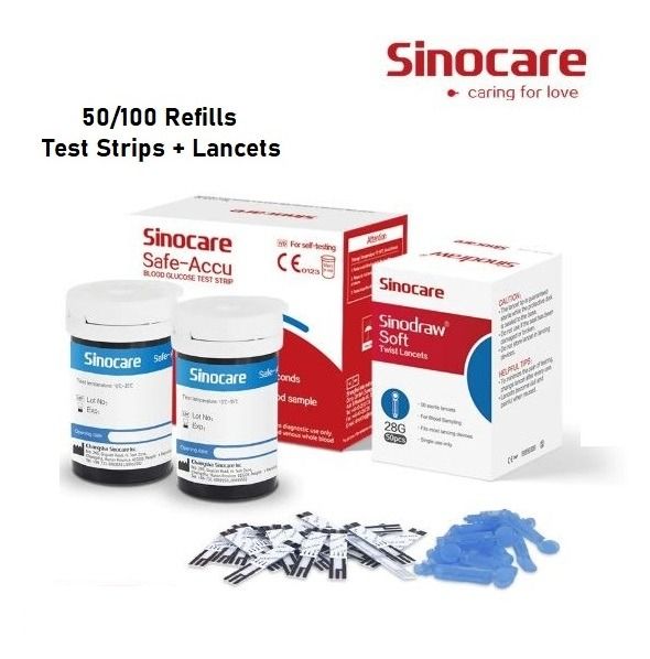*Ready Stock* 100% Genuine! Test Strips / Lancets Refills for Sinocare ...