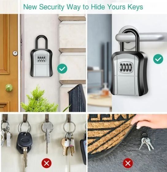 *Ready Stock* Metal Password Key Locker Box Security Key Storage Small ...