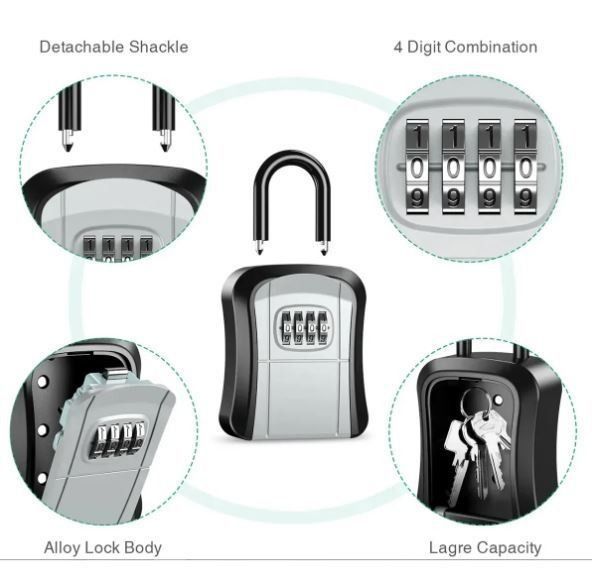 *Ready Stock* Metal Password Key Locker Box Security Key Storage Small ...