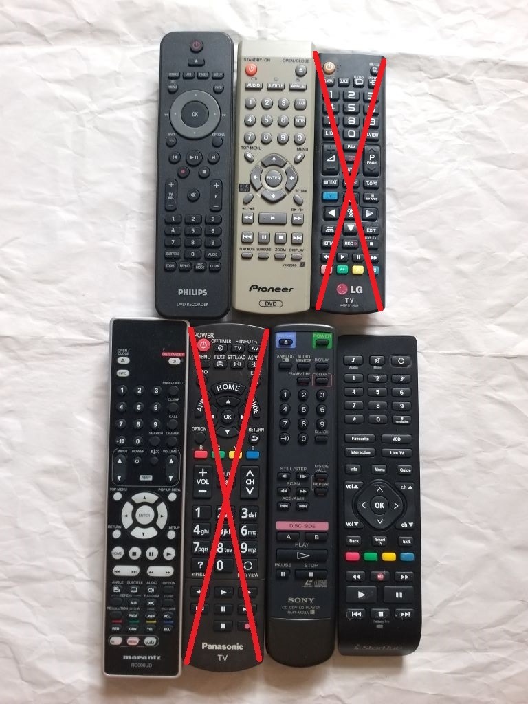 Remote Controllers (Philips DVD Recorder Remote, Pioneer VXX2865 DVD ...