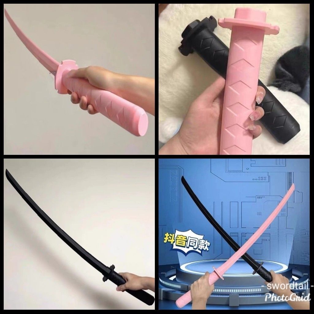Retractable katana sword. PINK and BLACK available. 3D printed katana ...