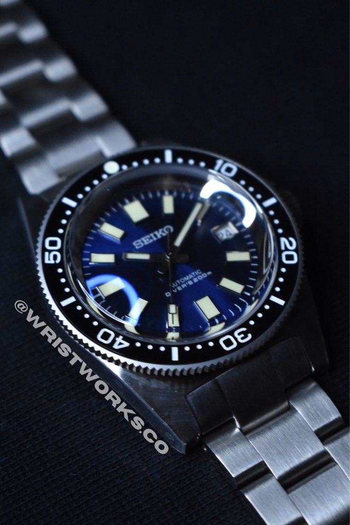 SEIKO MOD 62MAS SILVER SLA DARK BLUE STEEL 40MM, Men's Fashion, Watches ...