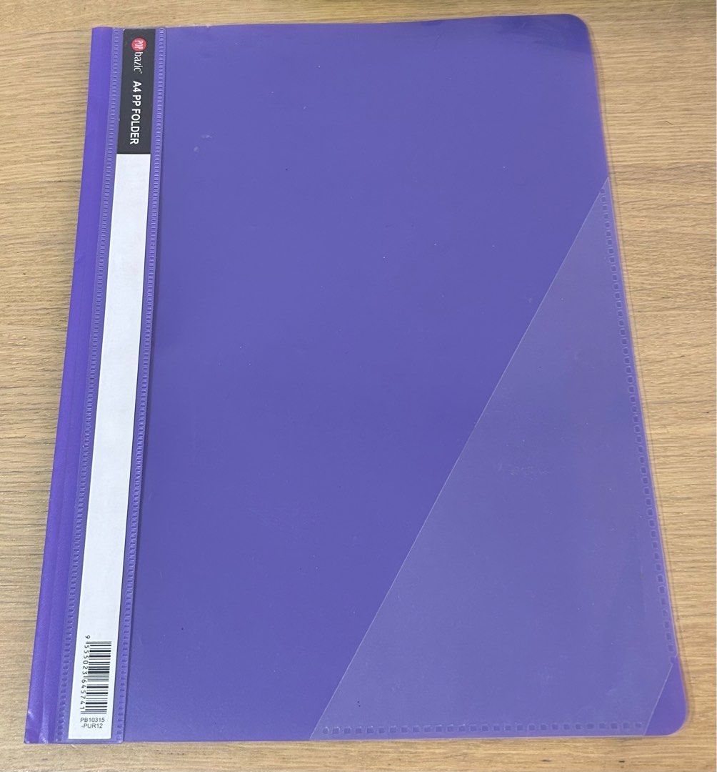 Set of 2 A4 purple folders , Hobbies & Toys, Stationery & Craft ...