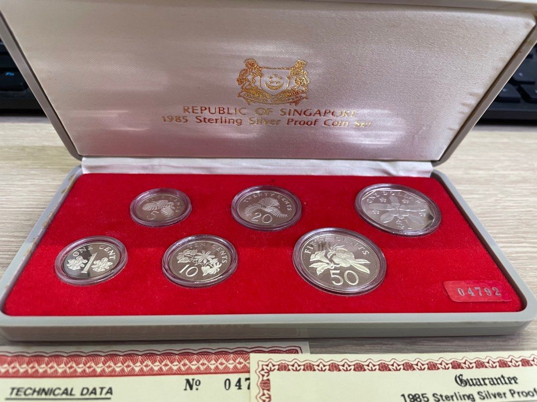 Singapore Mint 1985 Sterling Silver Proof Coin Set, Hobbies & Toys ...