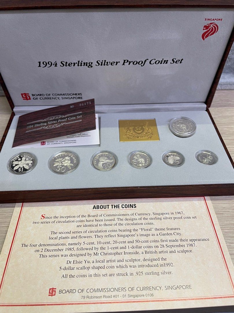 Singapore Mint 1994 Sterling Silver Proof Coin Set, Hobbies & Toys ...