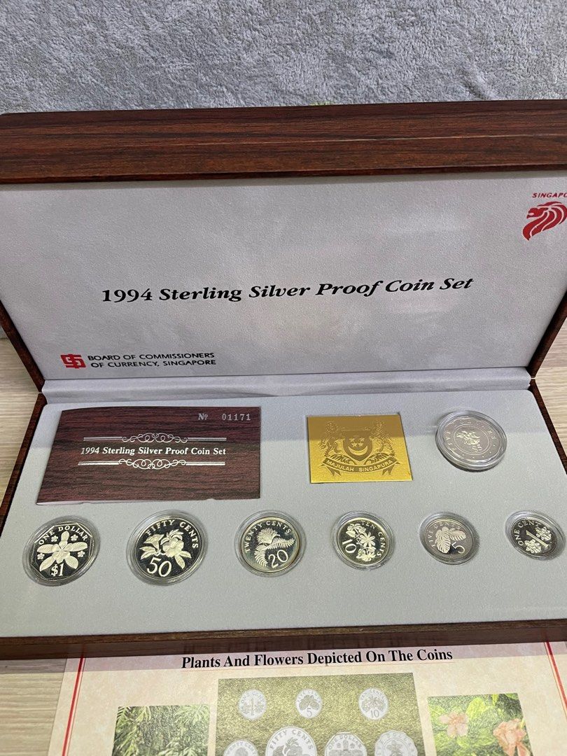 Singapore Mint 1994 Sterling Silver Proof Coin Set, Hobbies & Toys ...