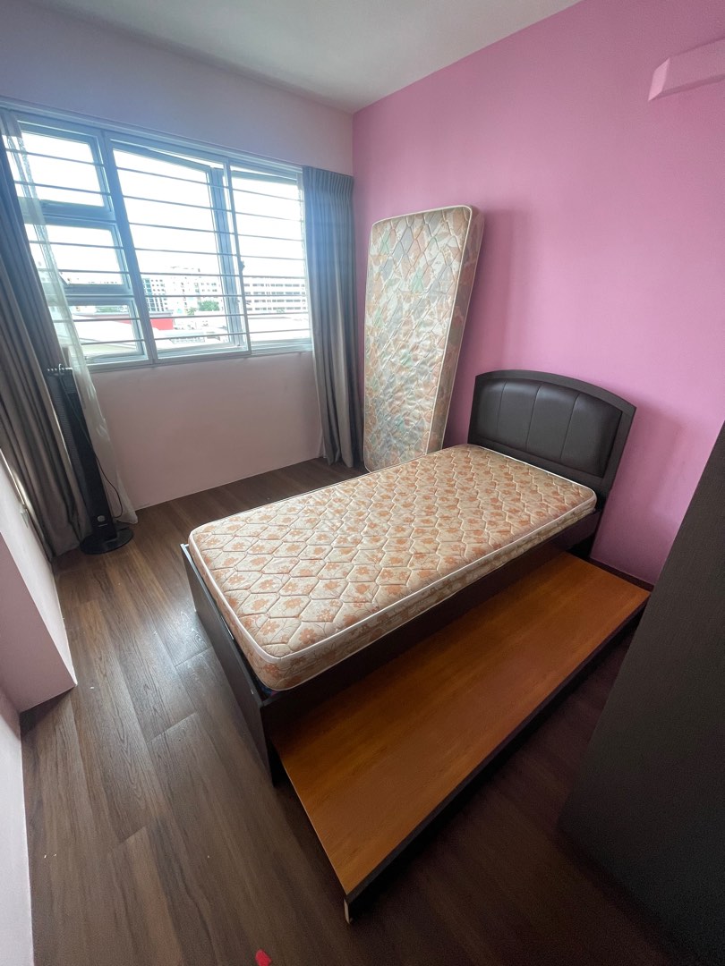 Single size pull out bed frame only, Furniture & Home Living, Furniture ...