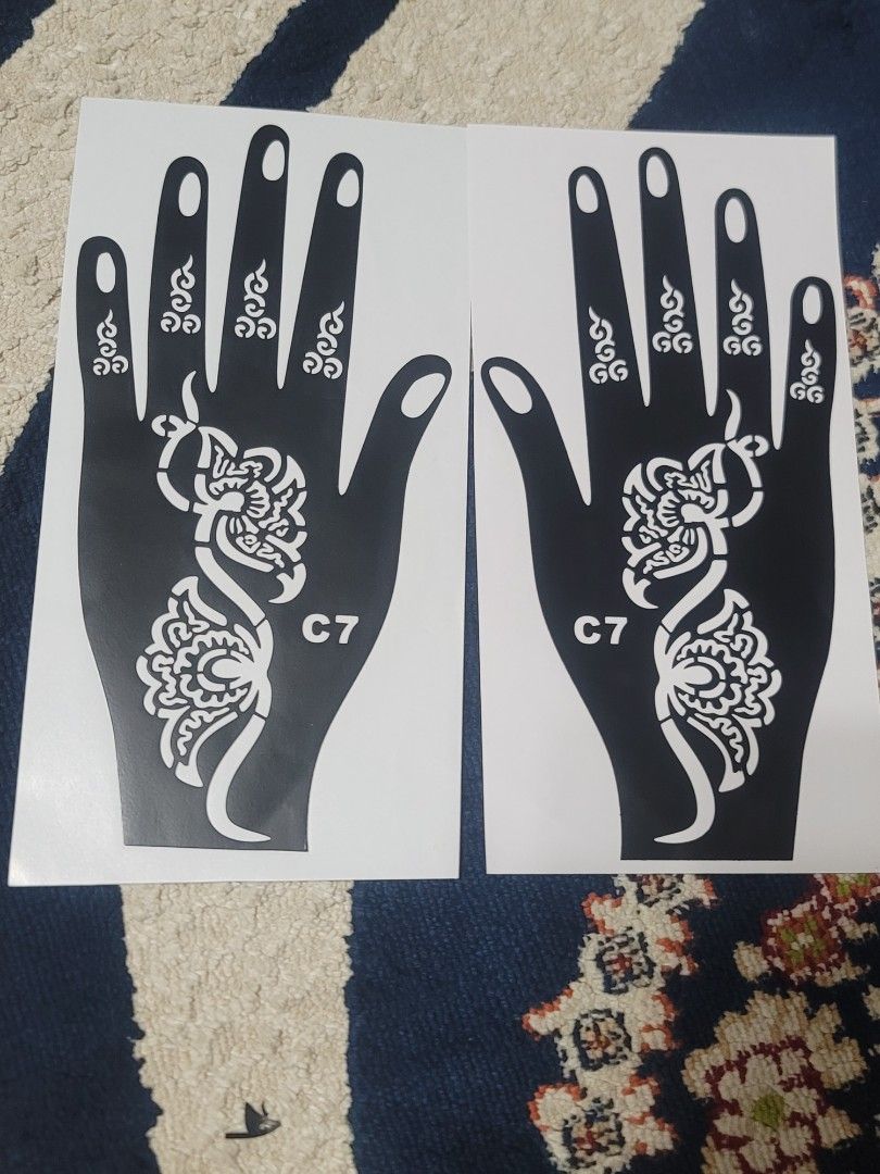 Stencil for Henna, Beauty & Personal Care, Hands & Nails on Carousell