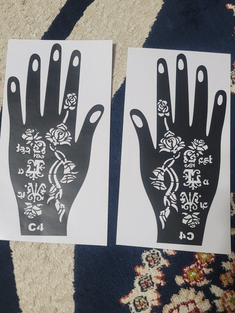 Stencil for Henna, Beauty & Personal Care, Hands & Nails on Carousell