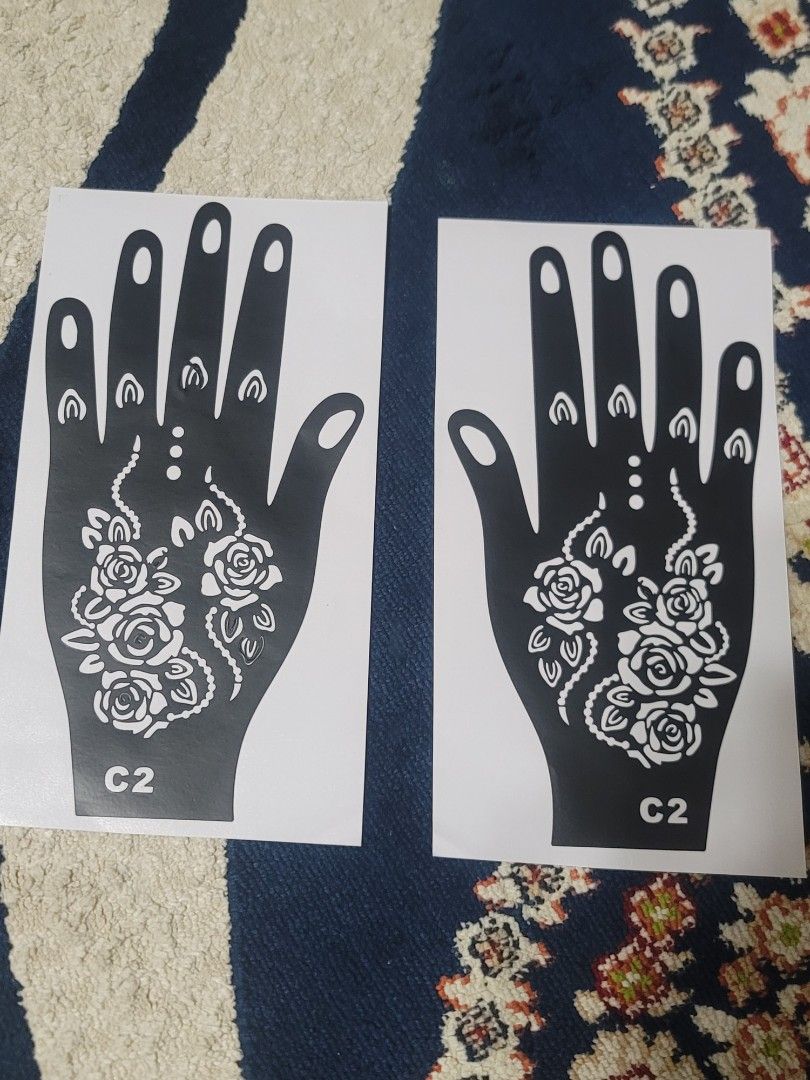 Stencil for Henna, Beauty & Personal Care, Hands & Nails on Carousell