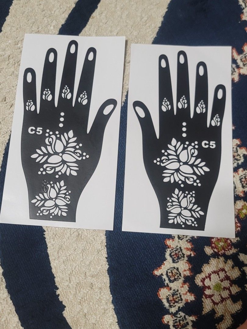 Stencil for Henna, Beauty & Personal Care, Hands & Nails on Carousell
