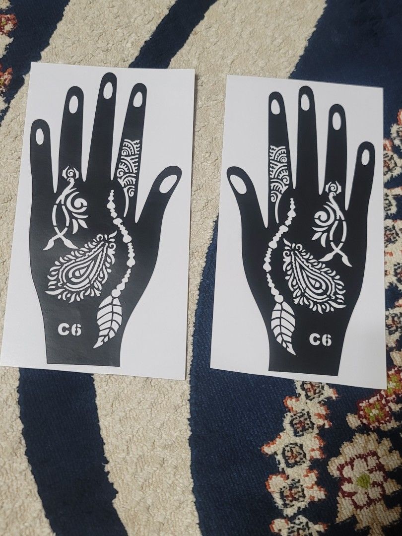 Stencil for Henna, Beauty & Personal Care, Hands & Nails on Carousell