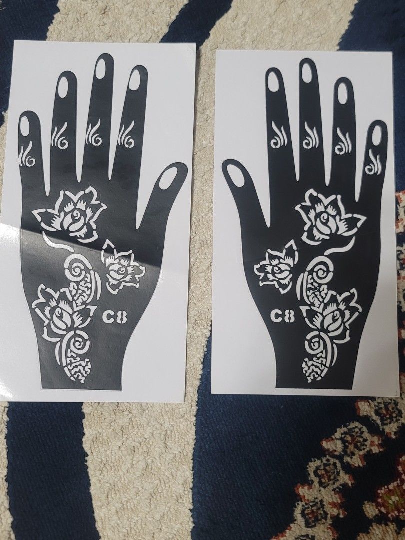 Stencil for Henna, Beauty & Personal Care, Hands & Nails on Carousell