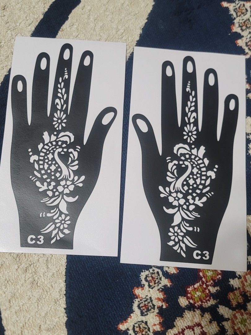 Stencil for Henna, Beauty & Personal Care, Hands & Nails on Carousell