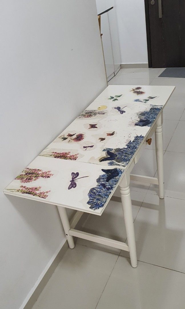 Study Table With Extension Foldable Flaps, Furniture & Home Living ...