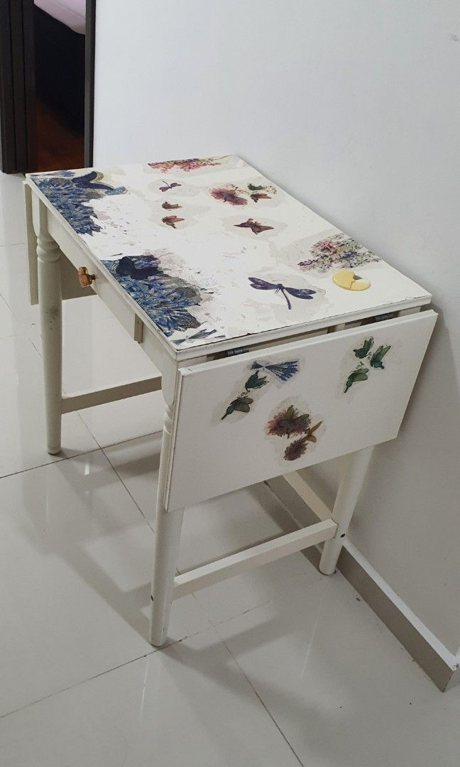 Study Table With Extension Foldable Flaps, Furniture & Home Living ...