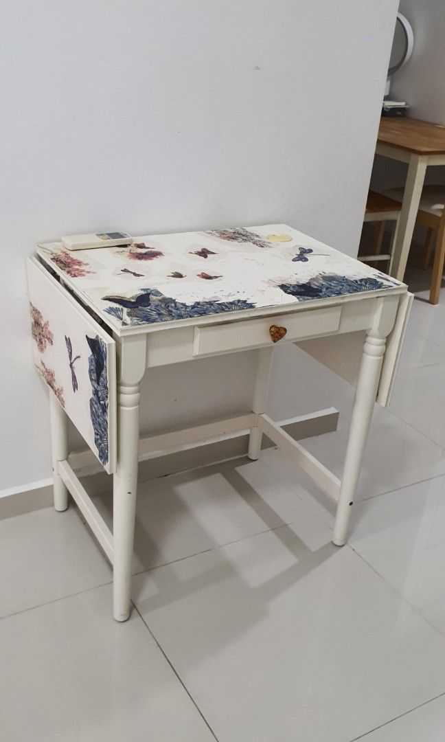 Study Table With Extension Foldable Flaps, Furniture & Home Living ...