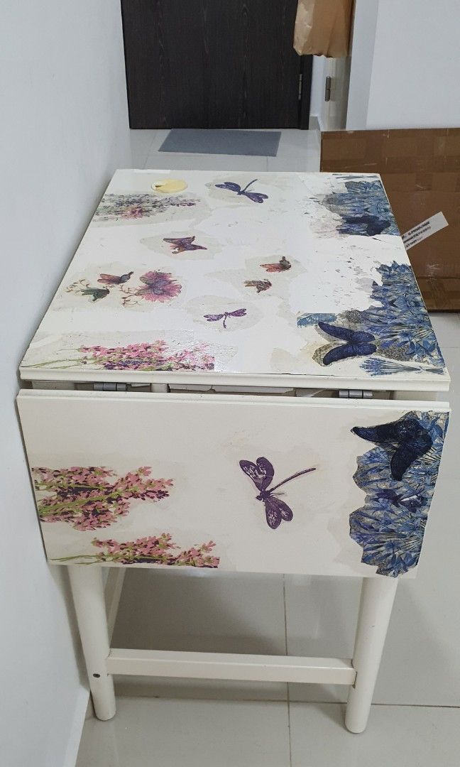 Study Table With Extension Foldable Flaps, Furniture & Home Living ...