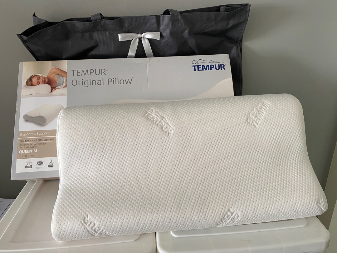 Tempur Original Pillow Ergonomic Support, Furniture & Home Living ...