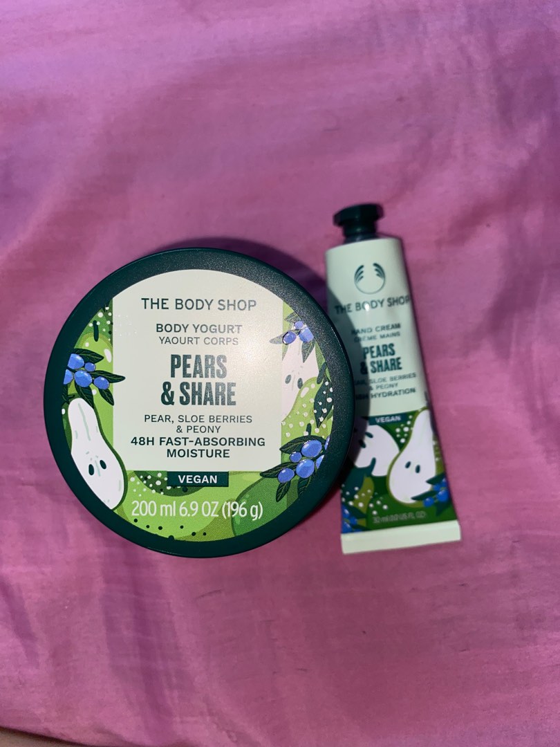 The Body Shop Pears and Share Body Yogurt Lotion Hand Cream, Beauty ...