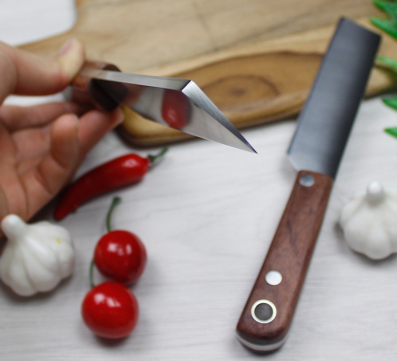 thick stainless steel knife pisau tebal 5mm durian knife multipurpose ...