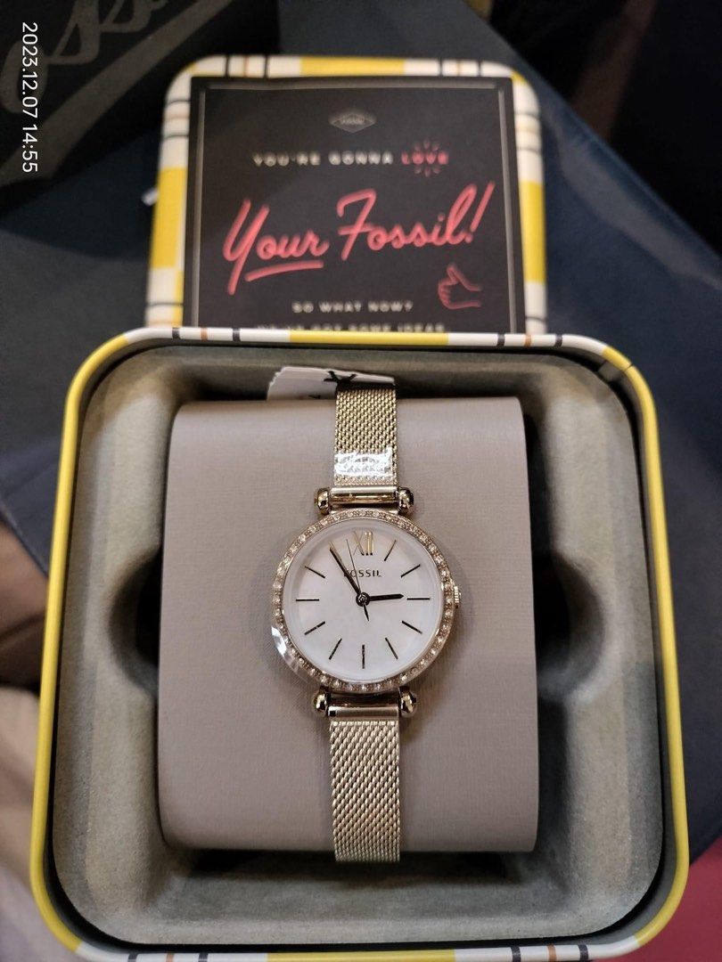 Tillie Mini Three-Hand Gold-Tone Stainless Steel Mesh Watch, Women's ...