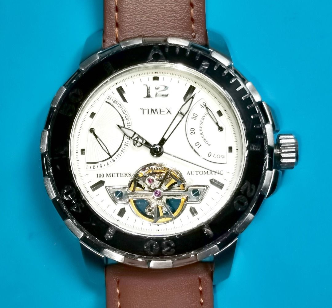 Scarce vintage Timex Dress/Sport Automatic Open Heart Retrograde ...