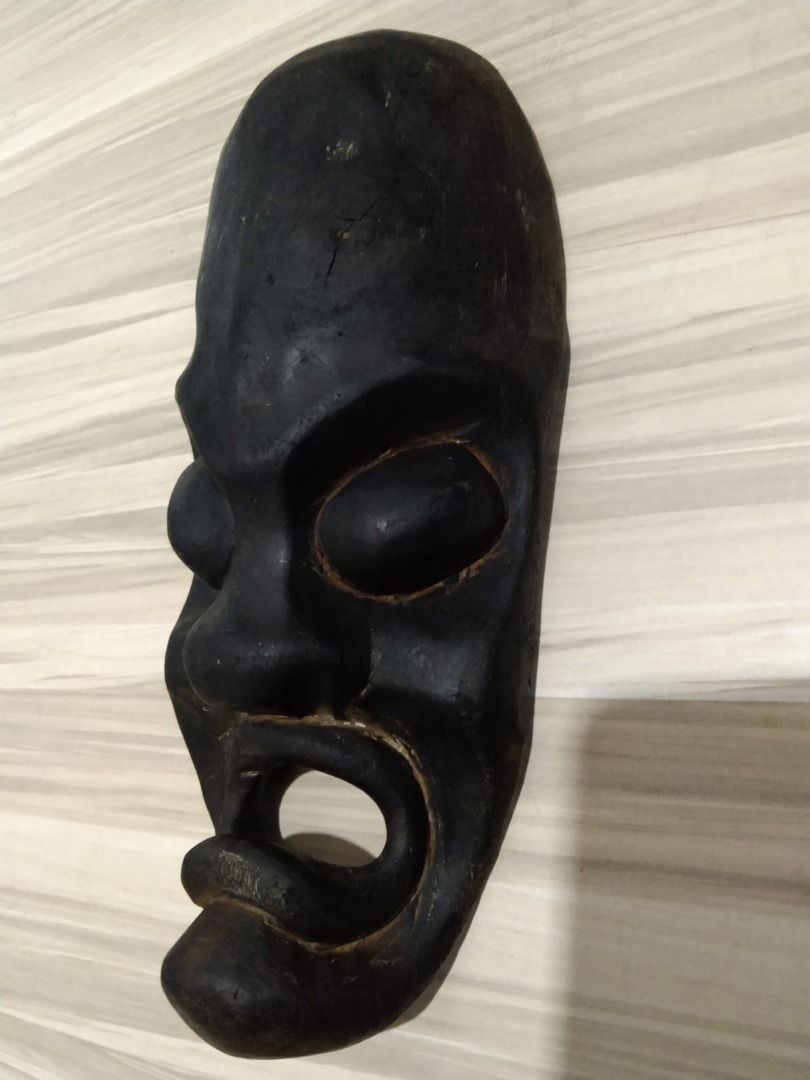 Topeng Primitif Kayu Kuno Jadul Antik, Antik, Pajangan di Carousell