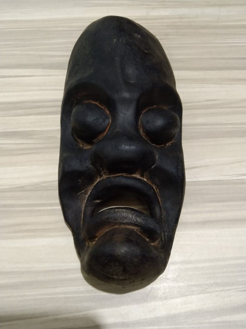 Topeng Primitif Kayu Kuno Jadul Antik, Antik, Pajangan di Carousell