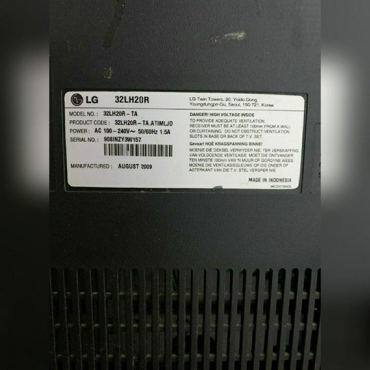 TV LG 32LH20R-TA LCD 32 Inchi Layar Blackscreen, Elektronik, TV & Perlengkapan Hiburan di Carousell