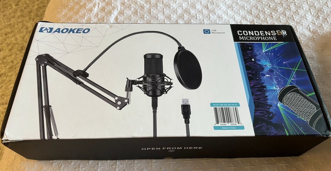 USB Condenser Microphone, Aokeo-60 USB set with AK-35 Professional PC ...