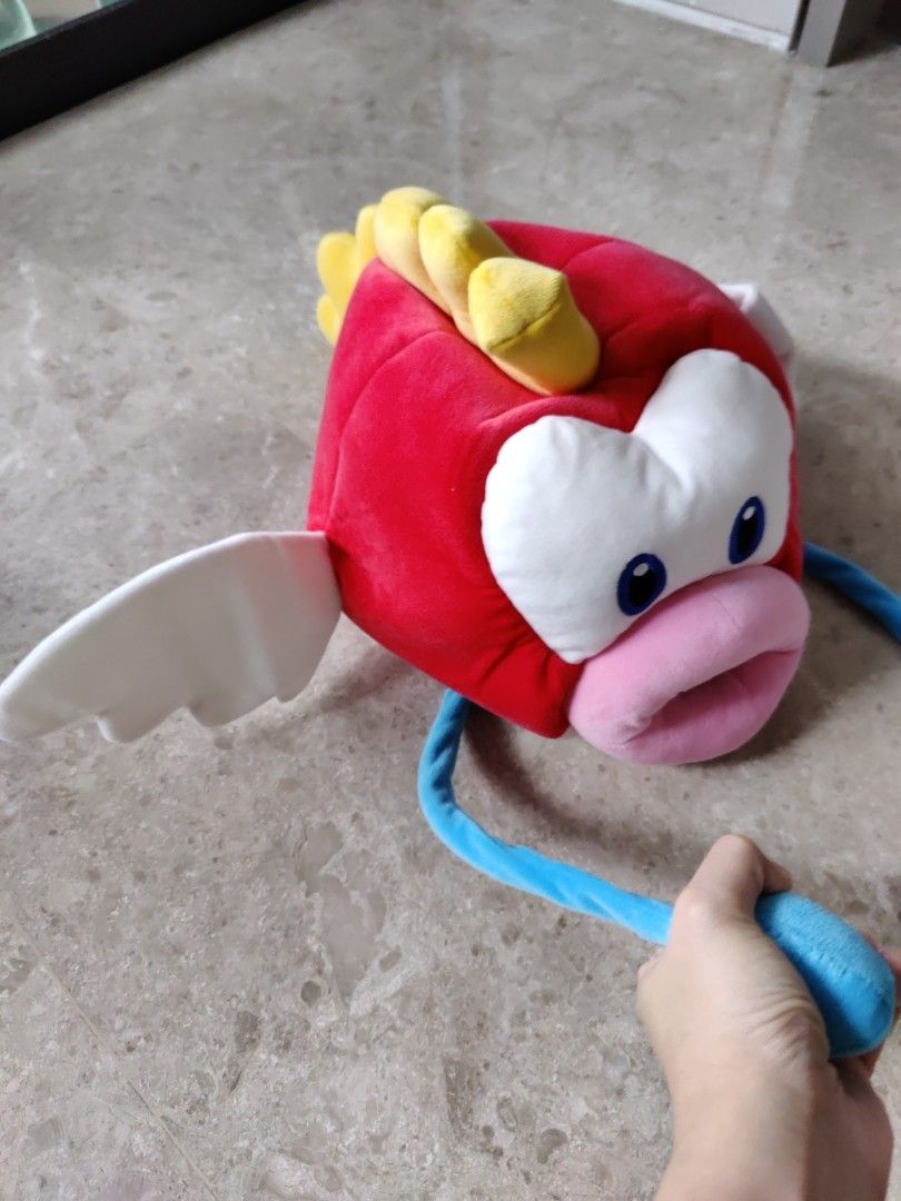 USJ fish cheep cheep plush hat with moving flap wings ears, mario land ...