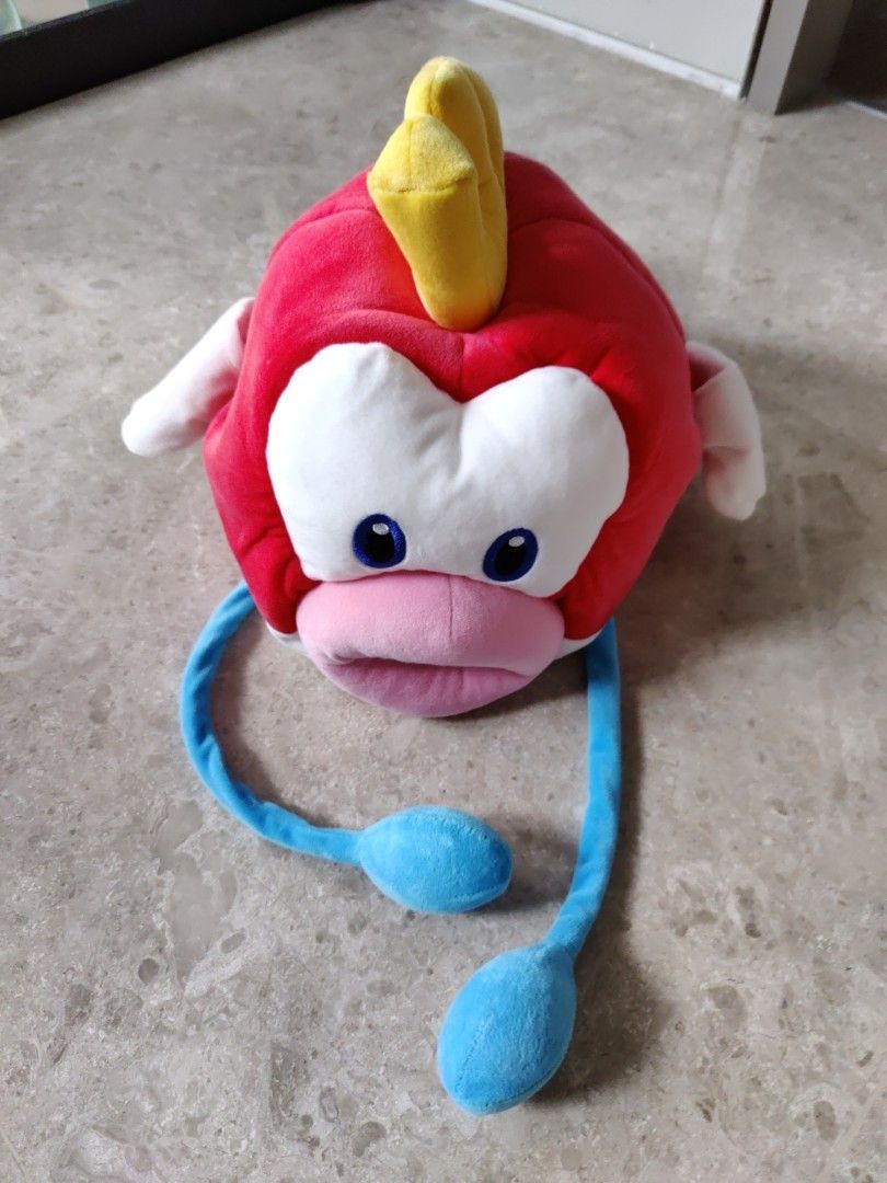 USJ fish cheep cheep plush hat with moving flap wings ears, mario land ...