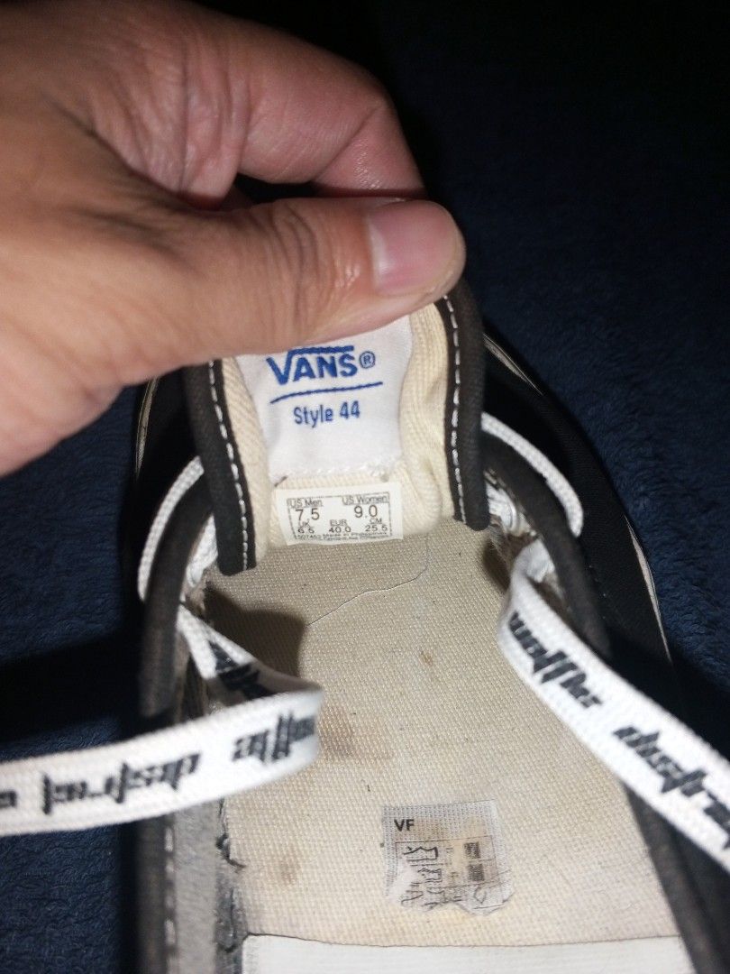 Vans Style 44Dx Anaheim Authentic Black And White, Men's Fashion ...