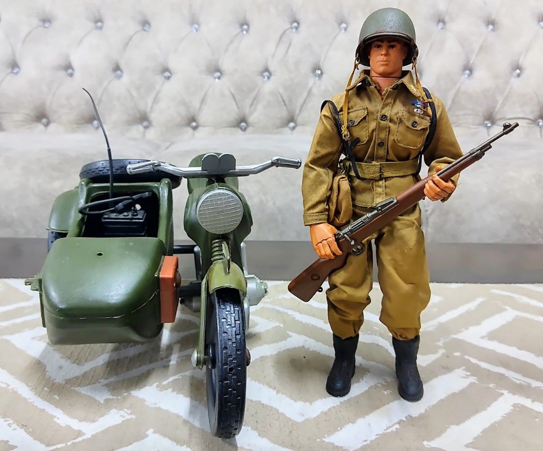 VINTAGE 70S SOLDIER WW2 WITH MOTORCYCLE SIDECAR BIG SIZE, Hobbies ...